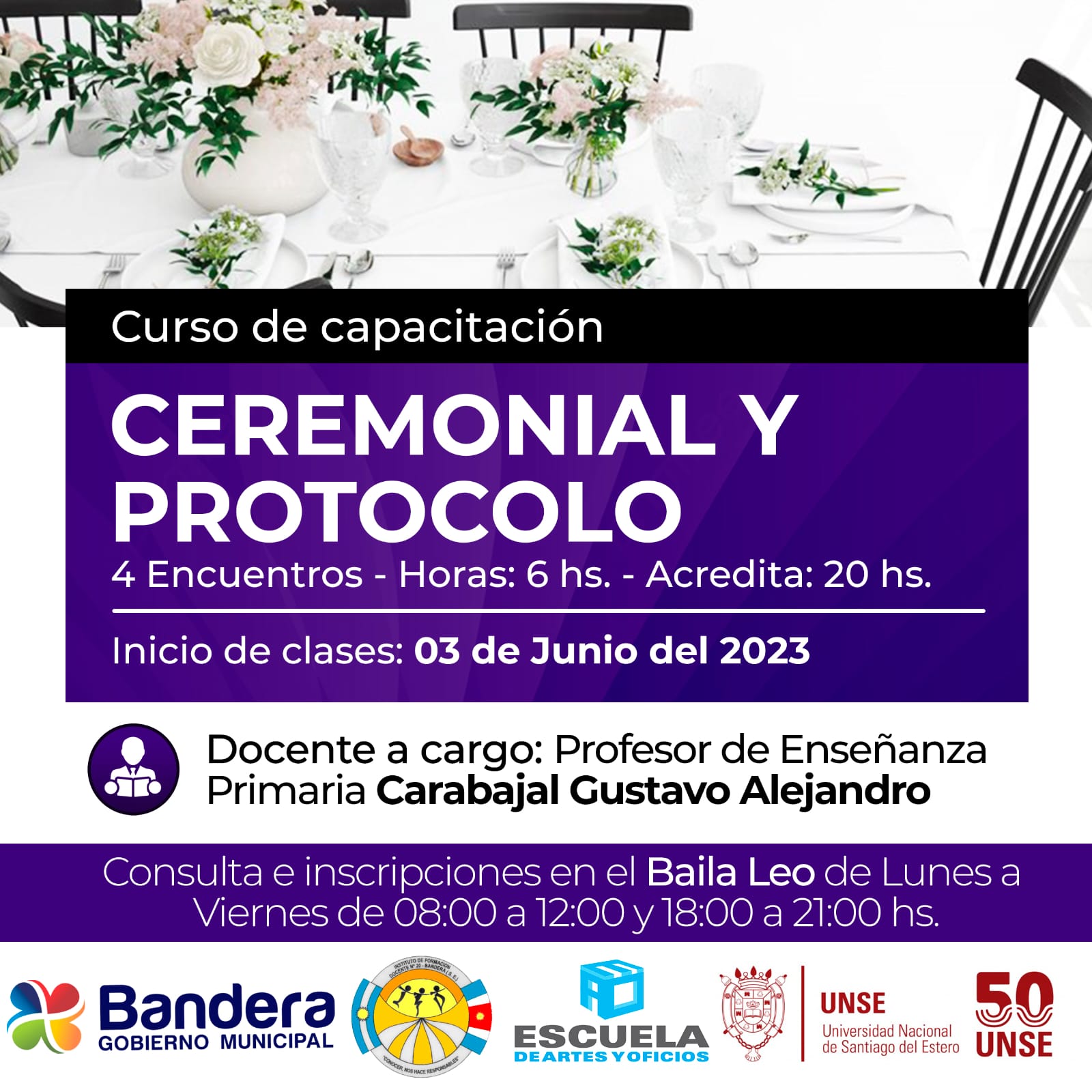 Nuevos cursos de la Escuela de Artes y Oficios de la UNSE en Bandera ...