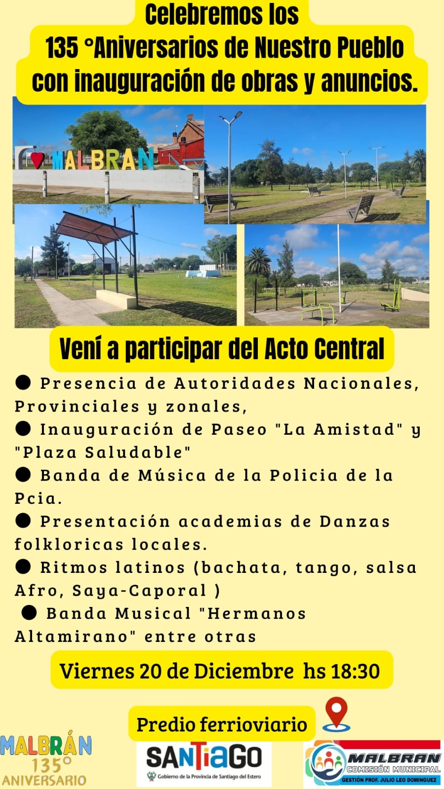 Malbrán celebra su 135° aniversario con gran acto popular - Sur ...